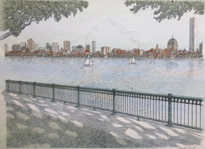Boston Skyline | Martin Barry Art Baltimore, Maryland