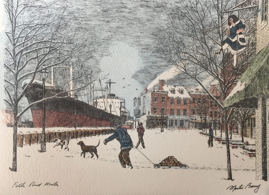 Fells Point Winter | Martin Barry Art Baltimore, Maryland